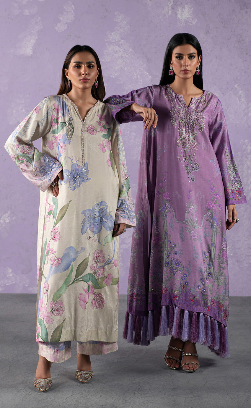 Blended Raw Silk Dresses For Women - Ammara Khan